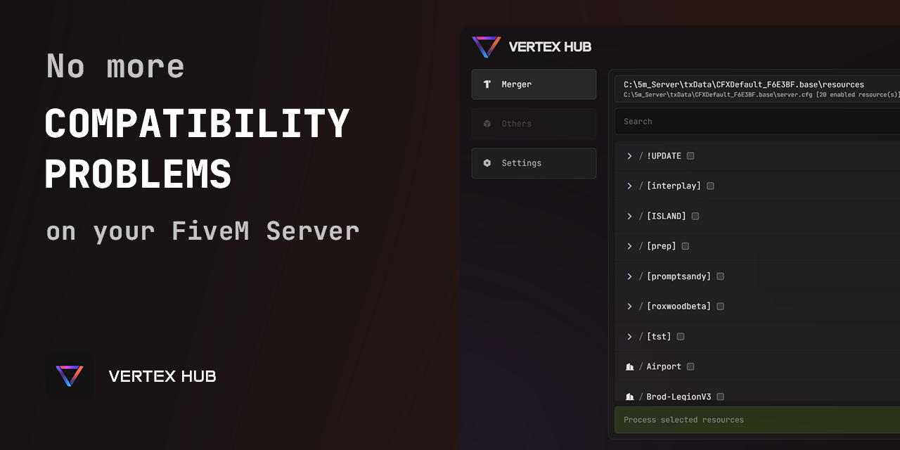 Vertex Hub — Fix Compatibility Problems on Your FiveM Server